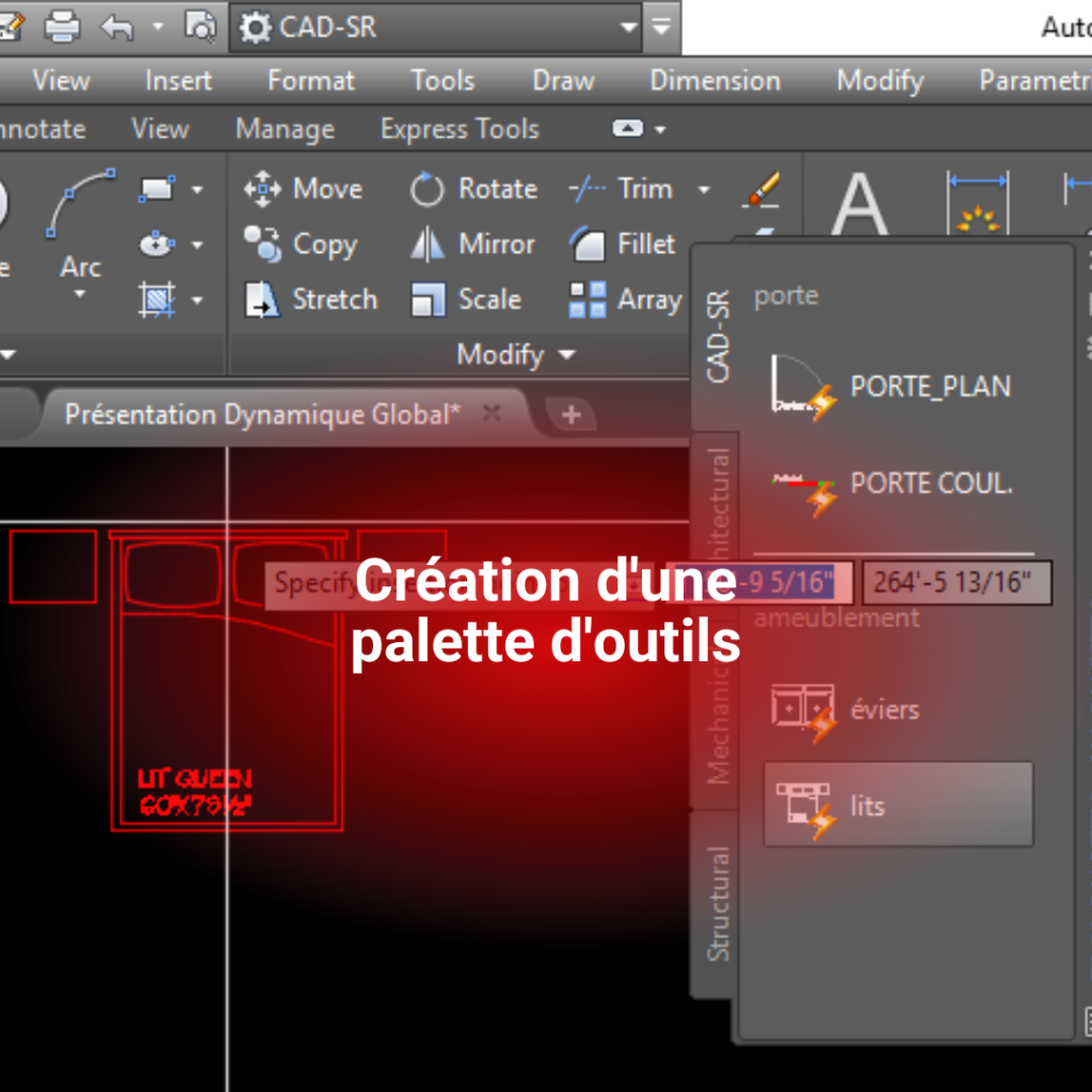 Création d'une palette d'outils - Formations CAD-SR